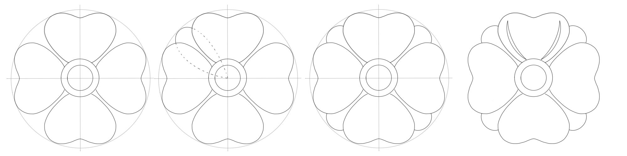 How to Draw an Eight-Petal Flower Pattern – Doodle Art Club